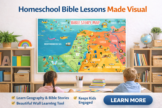 Bible Story Map Wall Decal - Peel and Stick - Perfect for Christian Cl ...