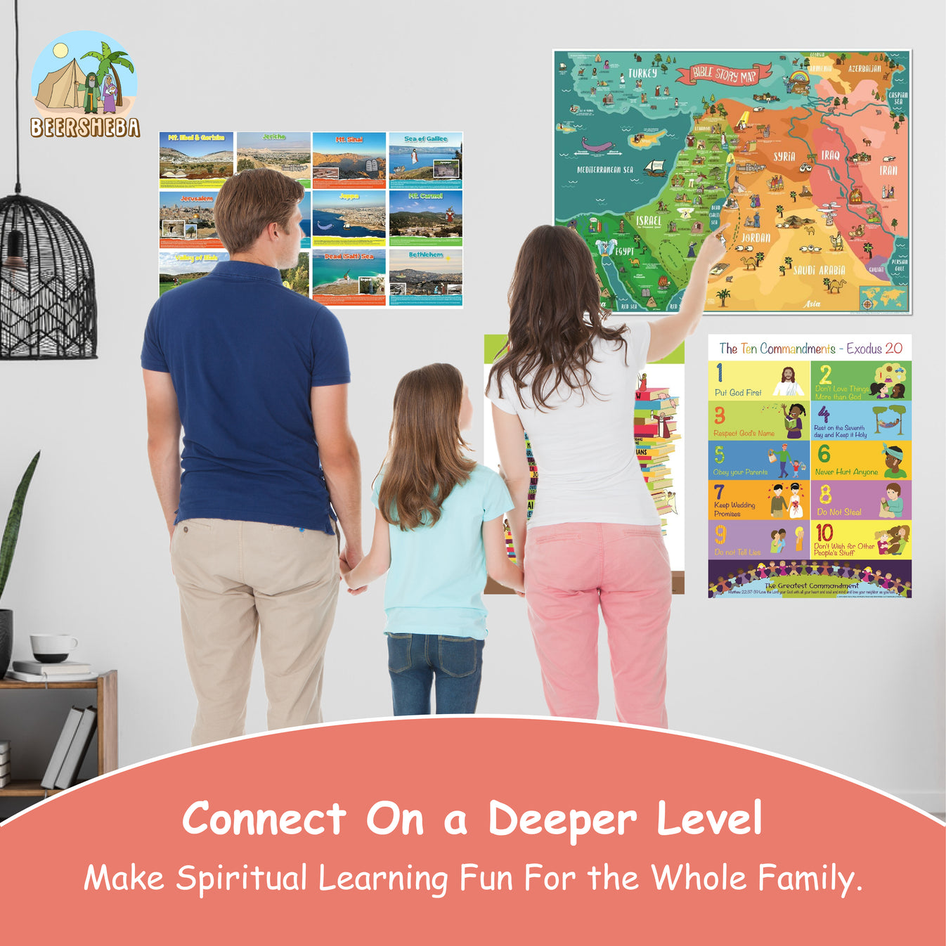 Bible Story Map Wall Chart 2 Sizes