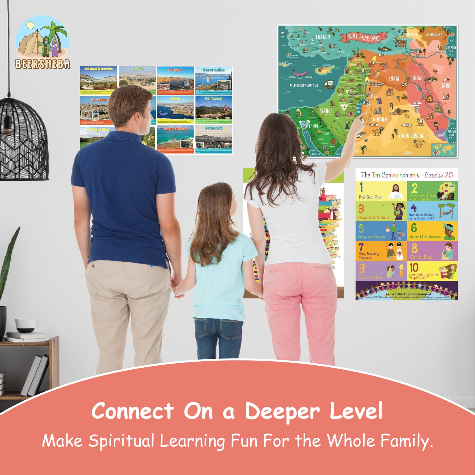 Bible Poster Set of 4 – Bible Story Map