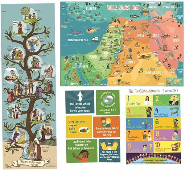 Bible Poster Set of 4 – Bible Story Map