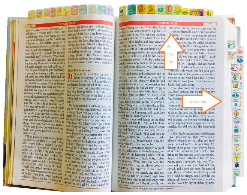 New! Bible Story Tabs - Set of 90 sticker tabs to add to your Bible fo ...